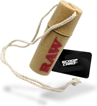 Raw Reserva Wearable Stash zylindrischer Behälter - raffinierter, wasserdichter und luftdichter Behälter mit Hanfschnur für einfachen Zugang