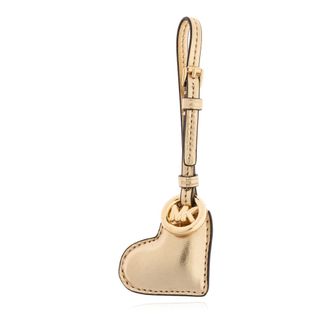 Michael Kors Femme, Sacs, Jaune, Taille: ONE Size Metallic Puffy Heart Leather Bag Charm