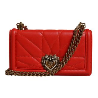 Dolce & Gabbana Quilted Devotion Crossbody Phone Bag - - Bags - Damen - Rot - ONE SIZE