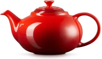 LE CREUSET Le Creuset Klassische Teekanne aus Steinzeug, 1,3 Liter, f&uuml;r 3-4 Tassen, Kirschrot, 80702130600003