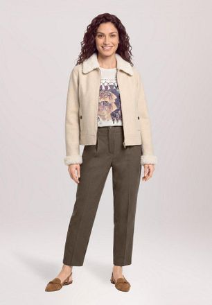 Cartoon Canvasjacke Damen mit Kragen