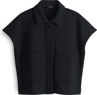 OPUS Damen Sweatjacke | GESY Loose Sweatweste mit XL Taschen Black, M