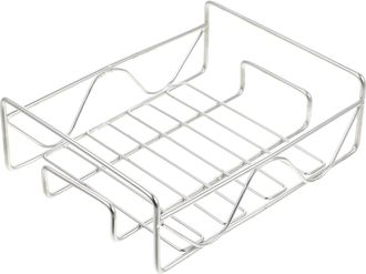 NUOBESTY Edelstahl Wandmontierter Aufbewahrungskorb ohne Bohren Schnelltrocknendes Küchen Badezimmer Regal mit Hohlboden Rutschfestem Design und Sicherer Kante