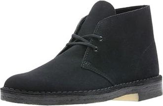 Clarks Homme Desert Boot Bottine Chukka, Daim Noir 1, 43 EU
