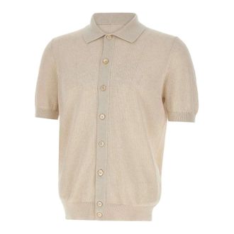 Gran Sasso Homme, Pulls, Beige, Taille: M Chemise Tricot&eacute;e Ajour&eacute;e