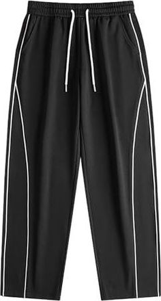 Generic Pantalon de jogging pour homme - Pantalon de loisirs - &Eacute;l&eacute;gant - Pantalon d&eacute;t&eacute; baggy - Pantalon de sport - Couleur unie - Taille &eacute;lastique avec cordon