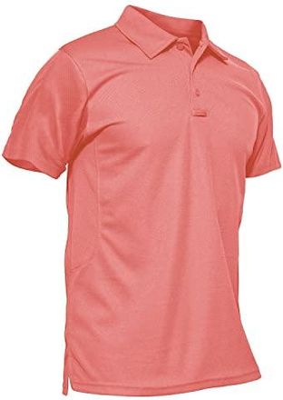 KEFITEVD Polo &agrave; S&eacute;chage Rapide pour Homme T-Shirts de Golf l&eacute;gers Hauts &agrave; Manches Courtes d&eacute;t&eacute;,Past&egrave;que Rouge,2XL