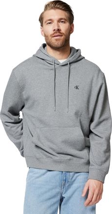 Calvin Klein Herren LS EU 350TERRY Monogram Hoodie LV04RC297G Sweatshirts, Grau (Med Grey Htr), L
