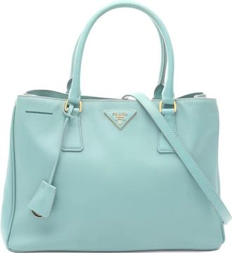 Prada sac à main Daino en cuir Saffiano (années 2000) - Bleu