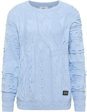 Carlo Colucci Homme, Pulls, Bleu, Taille: L Maille ras du cou