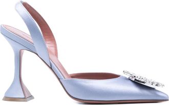 Amina Muaddi Femme, Chaussures, Violet, Taille: 36 EU Escarpins Slingback Begum 95