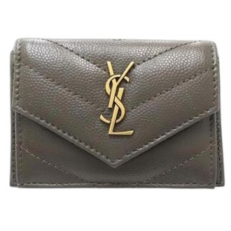 Saint Laurent Pre-owned Tri-fold Wallet - - Pre-owned - Damen - Grau - ONE SIZE