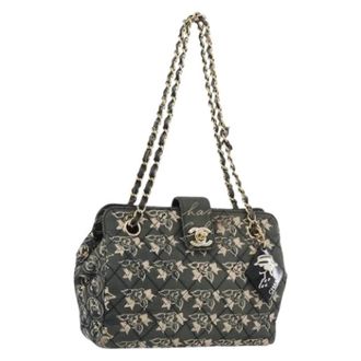 Chanel Pre-owned Vintage Nylon Schultertasche - - Pre-owned - Damen - Gr&uuml;n - ONE SIZE