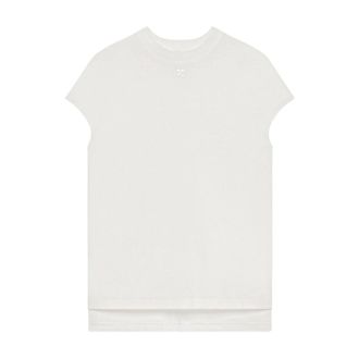 Courr&egrave;ges Femme, Tops, Blanc, Taille: 40 FR T-shirt oversize