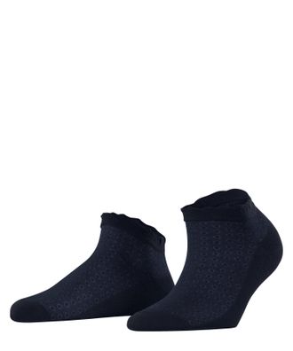 Burlington Damen Sneakersocken Montrose W Sn Baumwolle kurz gemustert 1 Paar, Blau Marine 6120, 36-41