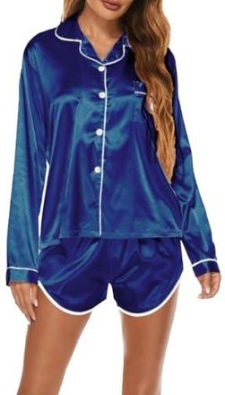 Generic Pyjama boutonn&eacute; pour femme - Combinaison d&eacute;contract&eacute;e &agrave; capuche avec poches pour lautomne et lhiver - V&ecirc;tement de nuit polyvalent pour lint&eacute;rieur et l