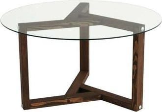 Dmora Couchtisch Phaedra 75x75x40 cm Grau Rauch-Effekt