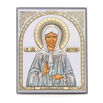 NKlaus Heilige Matrona - Holz Ikone 15x18cm christlich orthodox - religi&ouml;s Segen 13936