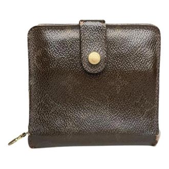 Louis Vuitton Portefeuille en cuir Pre-owned - Femme - Pre-owned - Brun - Taille: ONE Size