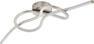 Eglo LED Deckenleuchte Novafeltria, 1 flammige Deckenlampe, Wohnzimmerlampe, Küchenlampe aus Stahl, Aluminium und Kunststoff, Flurlampe Decke in Nickel-Mat