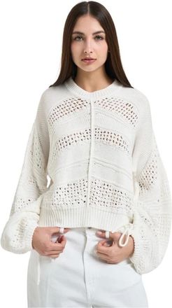 Liu Jo Femme, Pulls, Blanc, Taille: 40 FR Pull Crochet