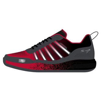 K-Swiss Herren Ultra Court Padel Tennis Shoe, Black/Anthracite/SANYO RED, 41.5 EU