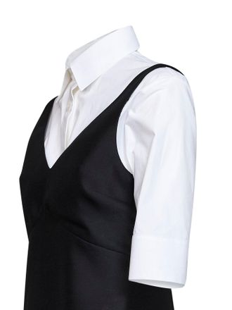 Balenciaga Hybrid Wool and Silk Dress - Black