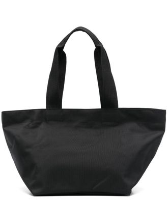 Herve Chapelier sac port&eacute; &eacute;paule &agrave; &eacute;tiquette logo - Noir