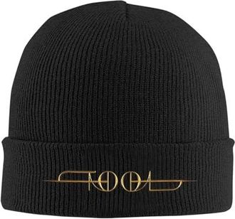 Generic Chapeau pour Hommes, Texte dor&eacute; stylis&eacute; sur Noir Hommes, Femmes Unisexe Chapeau tricot&eacute;, Bonnet, Casquette Chaud Hiver Chaud de No&euml;l pour cyclin