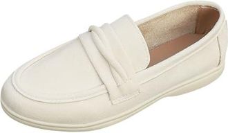 Generic Mocassins larges et d&eacute;contract&eacute;s pour femme - Couleur unie - R&eacute;tro - Respirant - Confortable - Classique - Chaussures plates &agrave; enfiler - Pour la march