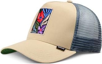 Djinns M-Flowers Casquette trucker en maille, beige, taille unique