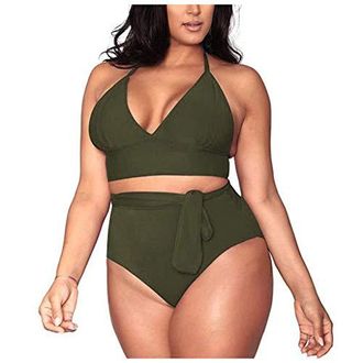 Generic Bikini Sexy Femme Maillot de Bain Maillot de Bain Femme Plus Size, Tankini avec Contr&ocirc;le du Ventre, Confortable pour l&Eacute;t&eacute;
