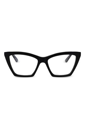Alexander McQueen Eyewear lunettes de vue &agrave; monture papillon - Noir