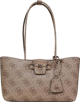 Guess Femme, Sacs, Beige, Taille: ONE Size Janie Logo Girlfriend Carryall