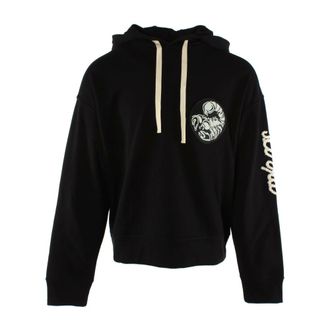 Jil Sander Homme, Sweatshirts et sweats &agrave; capuche, Noir, Taille: M Sweat &agrave; Capuche Noir en Coton