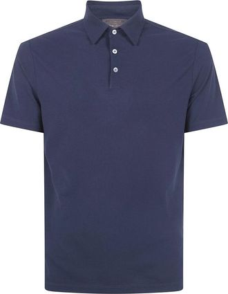 Zanone Homme, Tops, Bleu, Taille: 2XL Polo &agrave; Manches Courtes