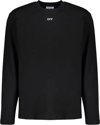 Off-white Homme, Tops, Noir, Taille: XL T-shirt &agrave; manches longues