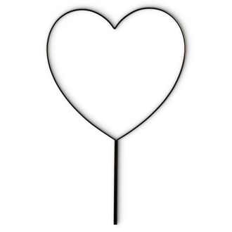 Matches 21 Gro&szlig;es Metall-Herz in 51 cm als Blumen-Stecker und Blumen-Gesteck basteln - 1 Stk. XXL Drahtherz am Stiel als Pflanzen-Deko Gartenstecker - Dekoherz a