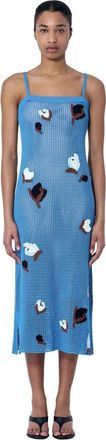 Marni Femme, Robes, Bleu, Taille: 36 FR Robe Midi en Tricot