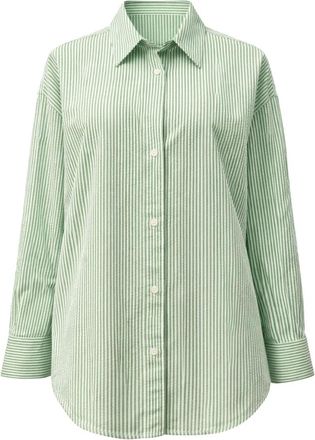 Saint Barth Femme, Blouses et Chemises, Vert, Taille: 38 FR Cristal Striped Shirt