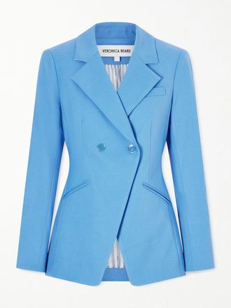 Veronica Beard Amos Dickey Doppelreihiger Blazer Aus Twill - Blau