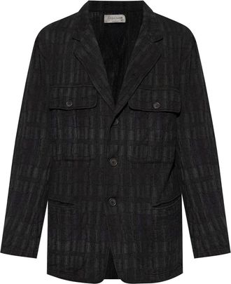 Yohji Yamamoto Strukturiertes Sakko - Schwarz