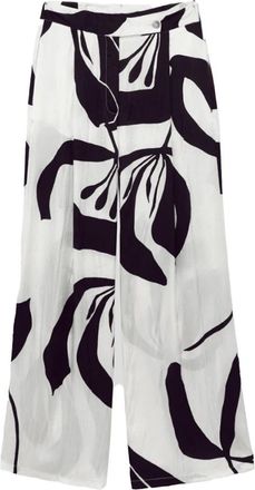 Alpha Studio Femme, Pantalons, Multicolore, Taille: 38 FR Wide Pantalons