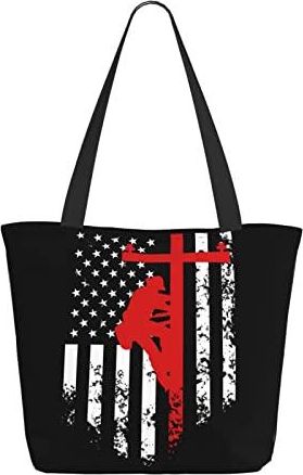 AOOEDM Linemans avec sac &agrave; provisions pour femme drapeau am&eacute;ricain 33 x 27,9 x 17,8 cm. Le cadeau parfait pour la Saint-Valentin. Cest de la Saint-Valentin p