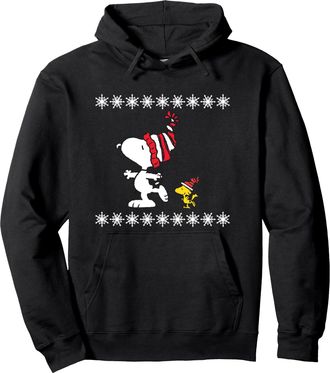 Peanuts Snoopy and Woodstock Feiertags-Skate Pullover Hoodie