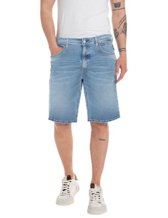 Replay Herren Jeans Shorts Hyperflex mit Stretch, Blau (Light Blue 010), 29W