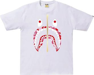 A Bathing Ape t-shirt zippé à manches courtes - Blanc