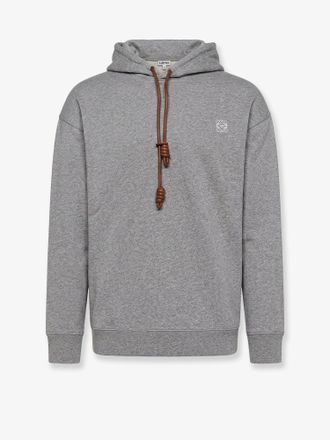 Loewe Cotton sweatshirt with front embroidered logo - LOEWE - gender_Man