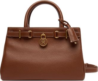 Tommy Hilfiger Handtasche Tommy Hilfiger American Icon Mini Tote Leather AW0AW17926 Braun