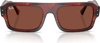 Ray-Ban unisex, Accessoires, Brun, Taille: 53 MM Flacko Lunettes de soleil